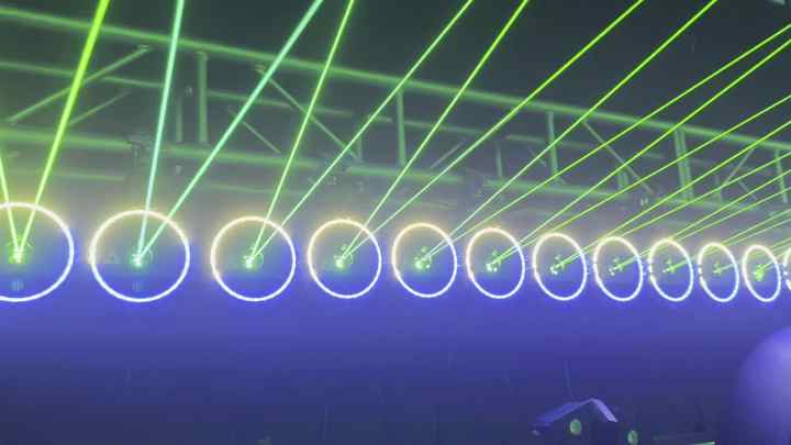 Magic Laser Stage Light with RGB Led Strip Effect Strobes Aluminum for ...