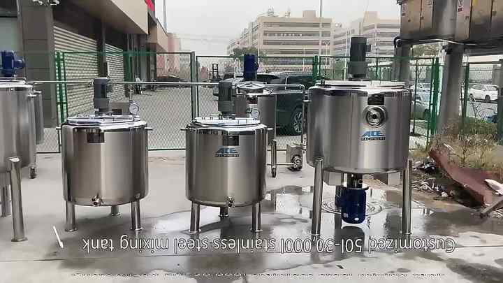 300L 500L 1000L Making Liquid Mixer Machine Production Line Homogenizer ...