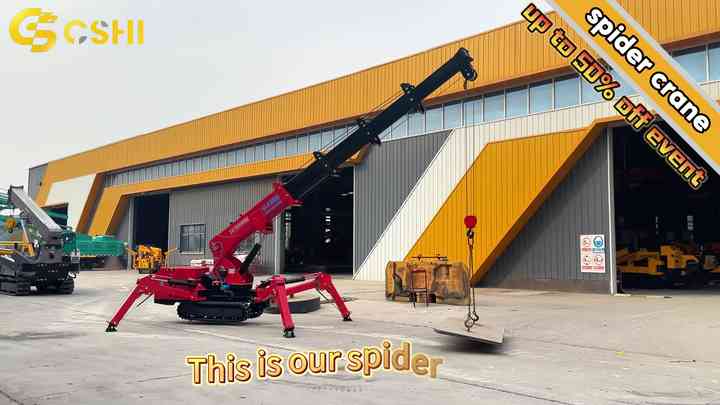 3t Hydraulic Spider Crane for Narrow Alleys: Compact Crawler Crane for ...
