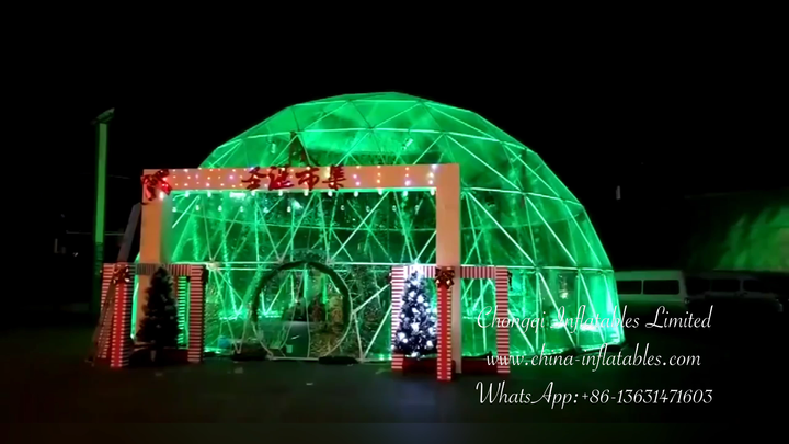 15m dome tent metal frame igloo waterproof Aluminum Alloy geodesic tent ...