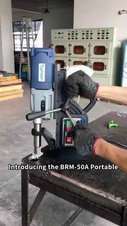 BRM-50A Portable Magnetic Drill Press - Variable Speed Steel Drilling ...
