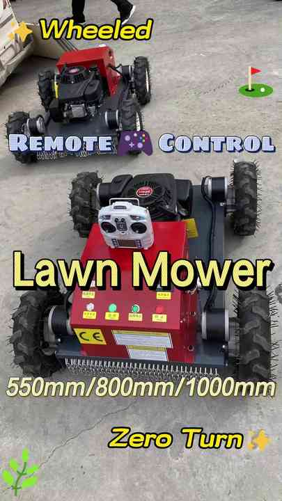 196CC Petrol Engine 24V Remote Control 4-Wheel Drive Zero Turn Lawn ...