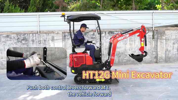 1 Ton Small Backhoe Loader Excavators with Side Operating Handles Mini ...