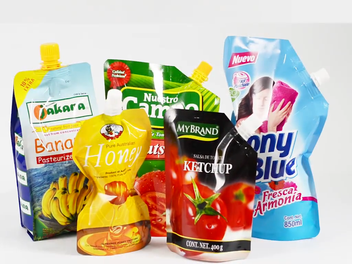Refillable 1L 2L Spout Pouch Packaging Bag for Detergents
