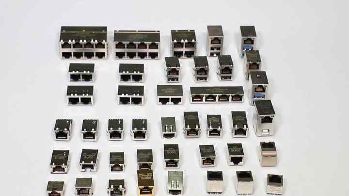 Shielded Panel Mount Female Cat5 Cat5e 1x8 Multi-port Gold-Plated RJ45 ...