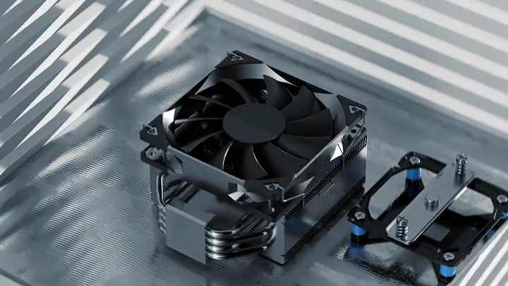 ProArtist B3 ARGB 120mm CPU Cooler with Copper Tube Radiator Tower Type ...