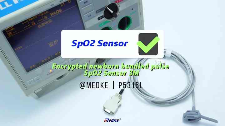 TPU Material, 3.0m Soft Finger Clip Type SpO2 Monitor Sensor, SpO2 ...
