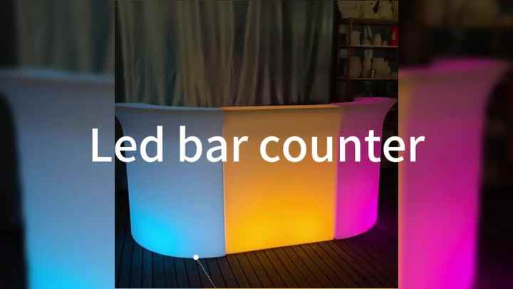 LED Bar Counter - Portable, Illuminated Party Furniture