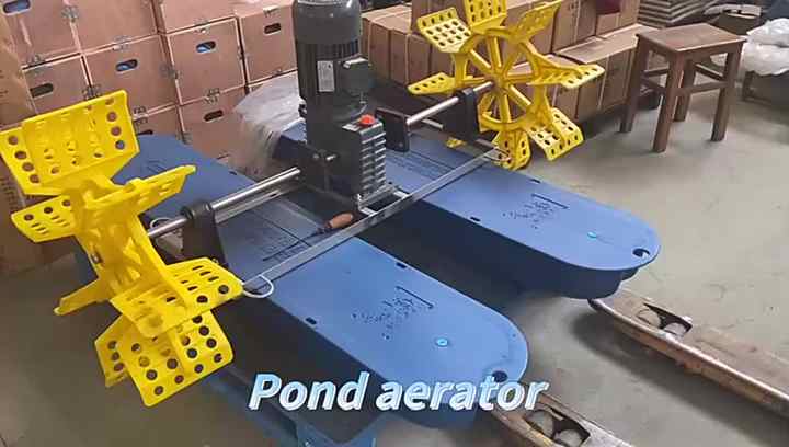 2 Impellers Floating Waterwheel Paddle Wheel Aerator for Fish Pond ...
