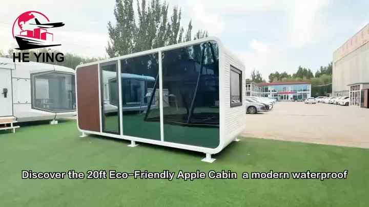 Compact 20ft Container House Glamping Cabin Waterproof Windproof Space ...