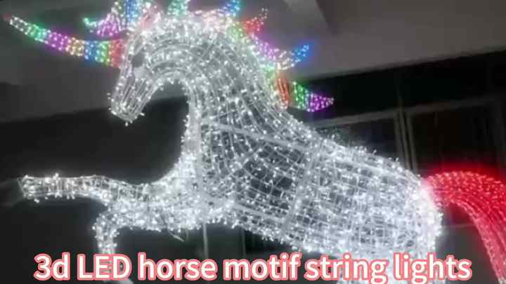 Outdoor Park Garden Waterproof Giant 3d Led Horse Motif Light Horse ...