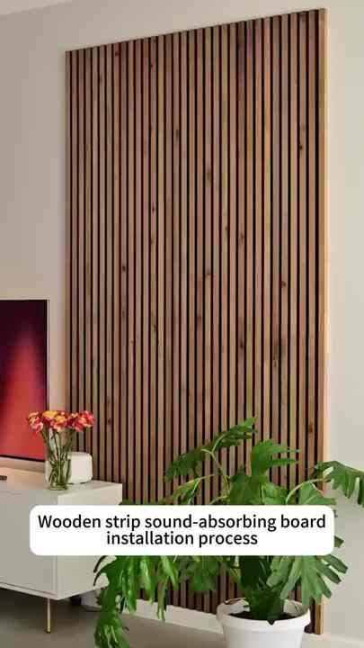 MDF Polyester Fiber Wood Slat Acoustic Panels for Soundproofing