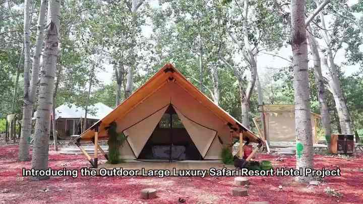 Luxury Outdoor Safari Tent Glamping Lodge with Bathroom