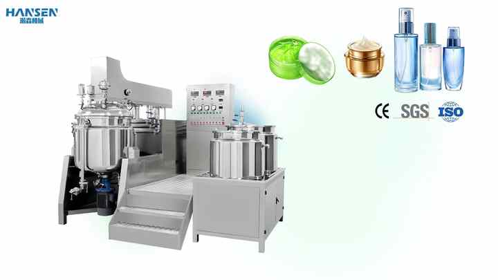 100L High Shear Mixer Food Emulsifier Hydraulic Vacuum Emulsifying ...