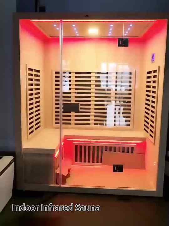 Modern 6kw Solid Wood Sauna Room for 2-4 Persons Wet Steam Function ...