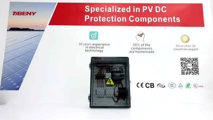 Beny 8in1out 16in1out AFCI Dc Combiner Box Ip65 1000v Pv Combiner Box ...