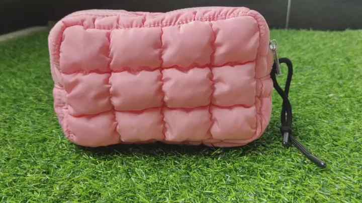 Custom Puffer Makeup Bag Pouch Women Coin Purse Fashion Travel Gym ...