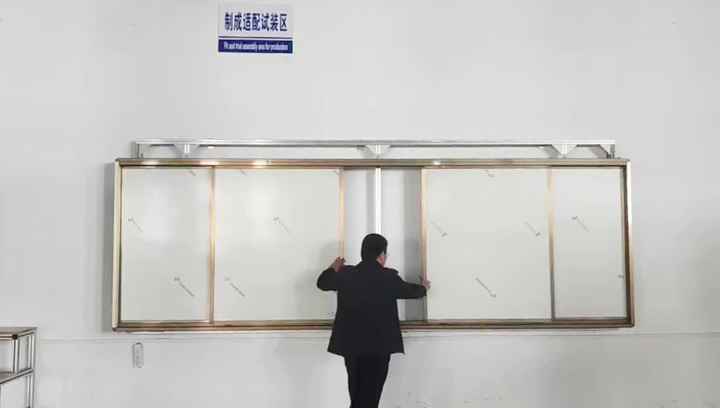 Aluminum Frame Sliding Whiteboard Wall Mounted Double Sided Mobile ...