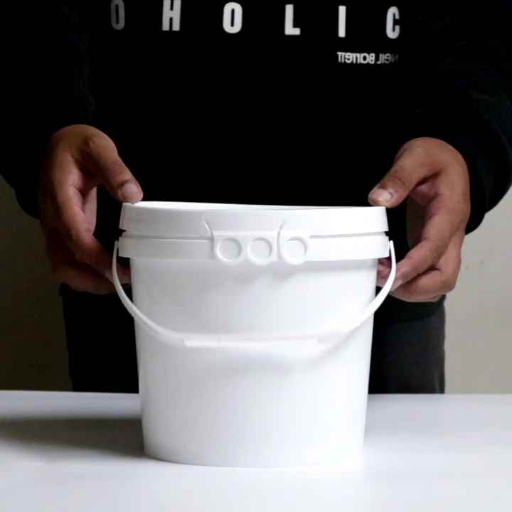 Heavy Duty Custom Printing 6L Food Grade Plastic Bucket White with ...