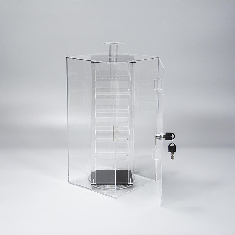 Plexiglass Acrylic Display Stand With Lock Factory Custom Rotating ...