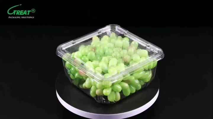 Wholesale 500g 750g 1000g Grape Packaging Clamshell Container PET ...