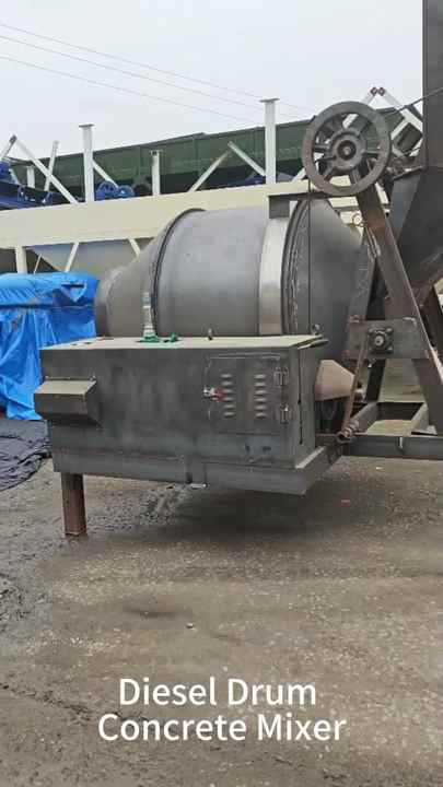 Cement Concrete Mixer Lift Hopper Drum Roller Self Loading Drum Diesel ...