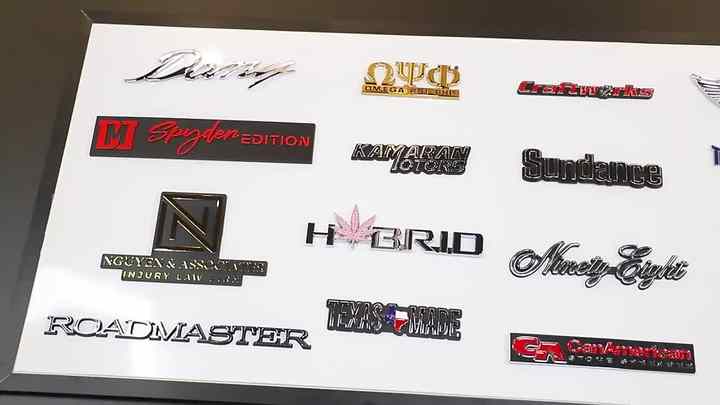 Custom Made Chrome ABS Plastic Car Emblem | 3D Logo Badge Stickers for ...