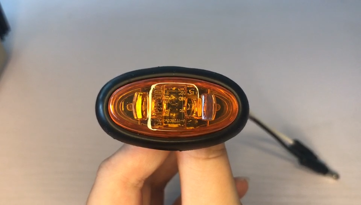 3/4 Inch Mini Oval LED Marker & Clearance Light Truck Trailer Side ...
