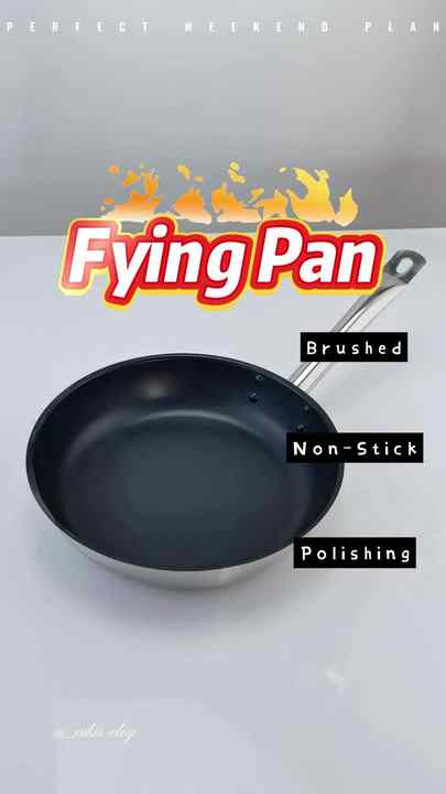 Professional Grade Single Bottom Aluminum Frying Pan with Non-Stick ...