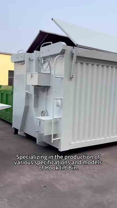 Rugged Hook Lift Bin - Reinforced Carbon Steel Household Waste ...
