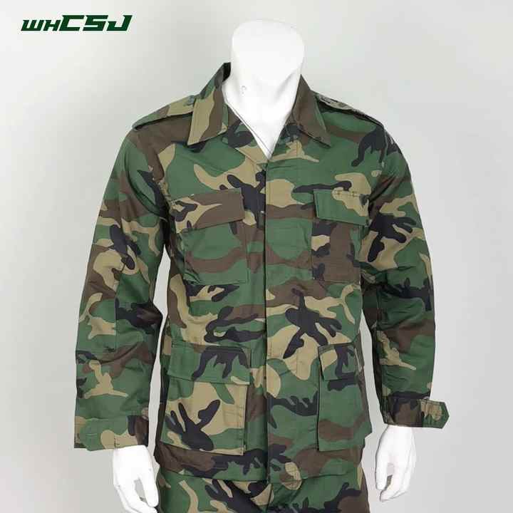 Camouflage BDU Combat Uniform Tactical Officer Clothing Durable Outdoor ...