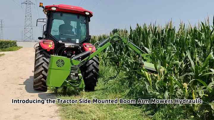 Tractor Side Mounted Boom Arm Mowers - Durable & Versatile