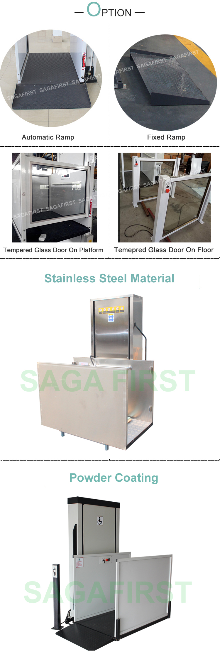 China Hot Sell Aluminum Stair Chair Lift Wheelchair Lift Machine With ...