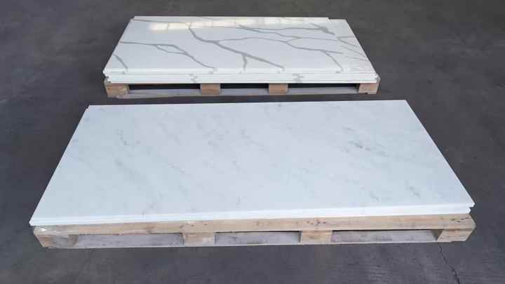 Thermoformed Stone Wall Panels Marble Texture Artificial Quartz Stone ...