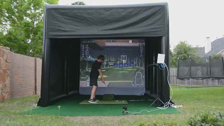 Commercial Custom Home Golf Simulator Enclosure Driving Range Tent ...
