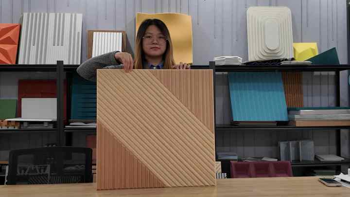 Modern 3D Art Architectural Design Straight Groove Wood-Pattern ...