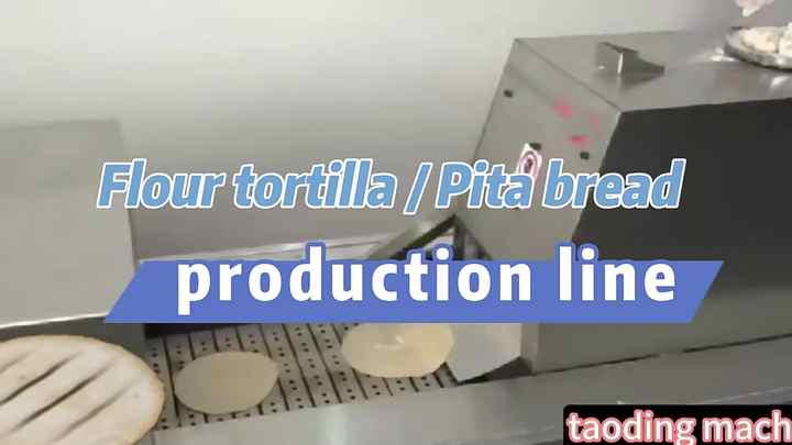 800-1000pcs/h Commercial Paratha Production Line Pita Bread Machine ...