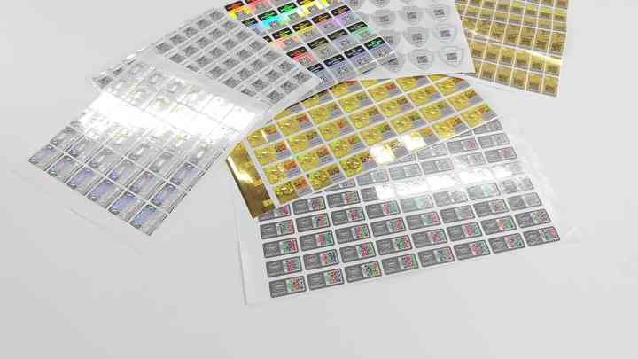 Customized Uncovering effect Hologram Sticker VOID Sticker Roll ...