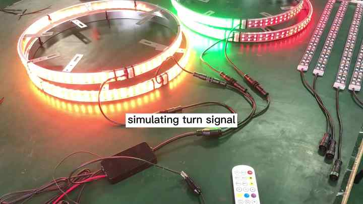 RGB SMD LED Color Wheel Rim Lights APP Control Waterproof Car Alloy Led ...