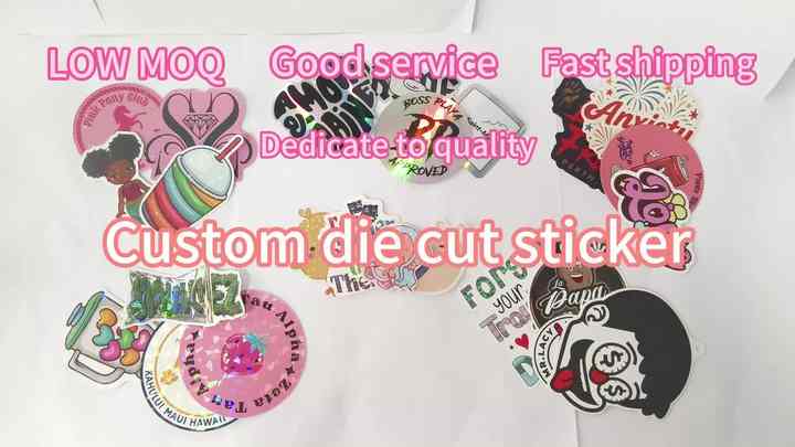 Custom Printing Die Cut Vinyl Stickers Glossy UV-Resistant Adhesive ...