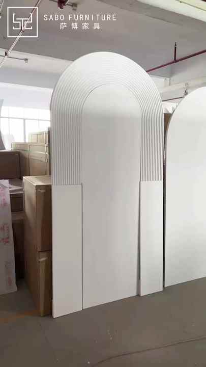 Luxury 3D White PVC Acrylic Arch Wall Panels for Weddings