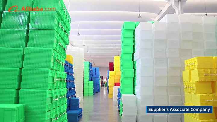 600 Vented Storage Tote Box Plastic Blue Logistics Stackable Recyclable ...