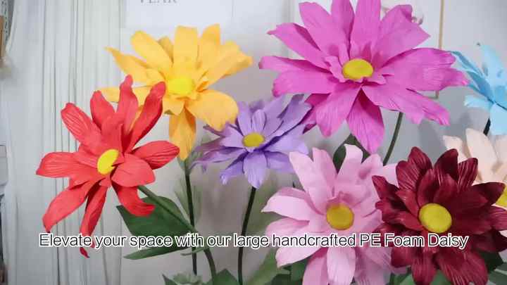 Large PE Foam Handmade Daisy Artificial Flowers Graduation Wedding ...