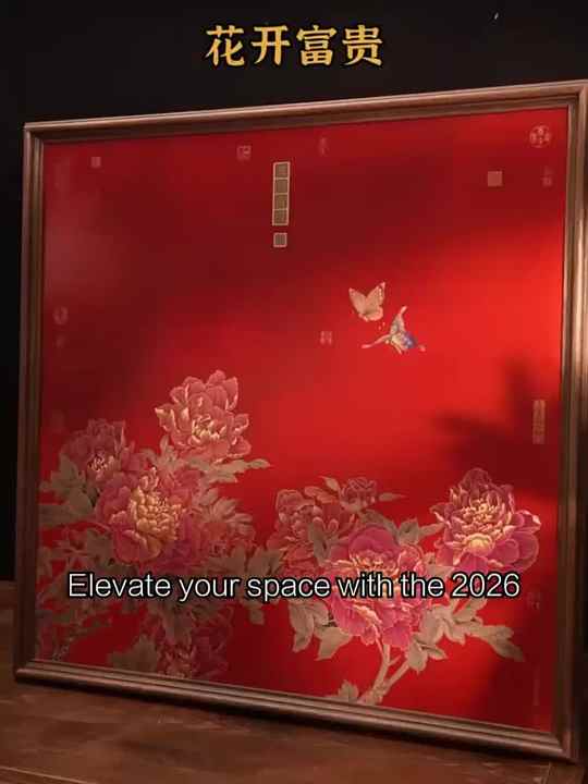 2026 Chinese New Year Flower Wall Decoration Painting Brass Handmade ...