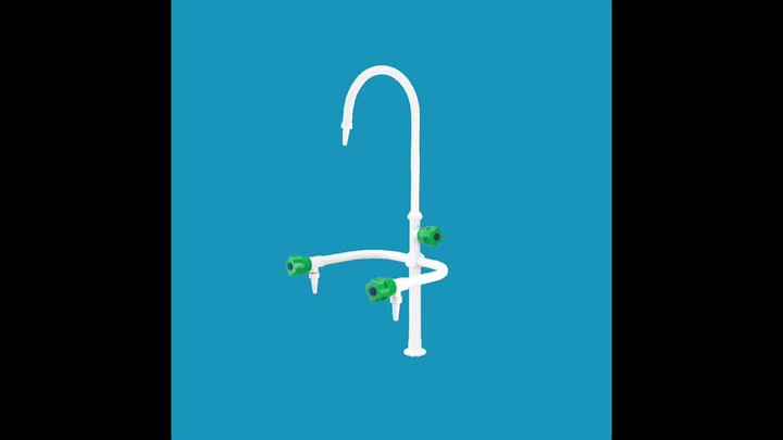 Chemical Lab Furniture Three Way Lab Faucet Brass Material Lab Water ...