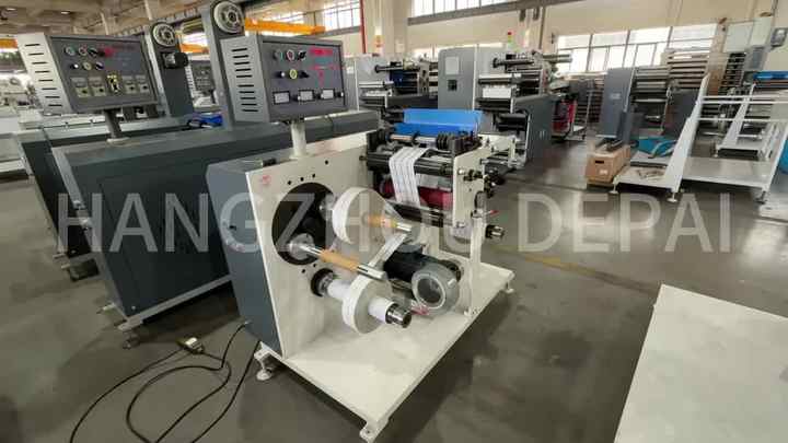 High Speed Thermal Small Slitter Adhesive Label Slitting and Rewinding ...