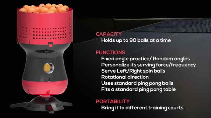 Automatic Table Tennis Dispenser Training Equipment Serving Machine ...