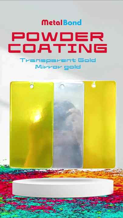 Mirror Chrome Gold Powder Coating Transparent Gold High Gloss ...