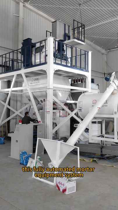 Commercial Tile Glue Mixer Machine Twin Shaft Dry Mortar Plant ...