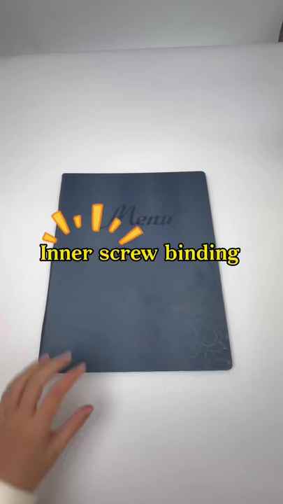 Inner Hiding Screw Binding Restaurant Trade Price Customized PU Leather ...